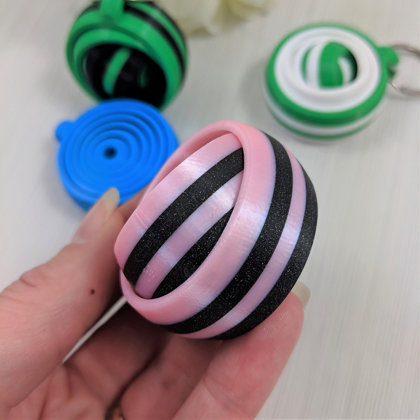 Fidget Keyring Fidget Keychain 3D Printed Birthday Gift - Etsy UK