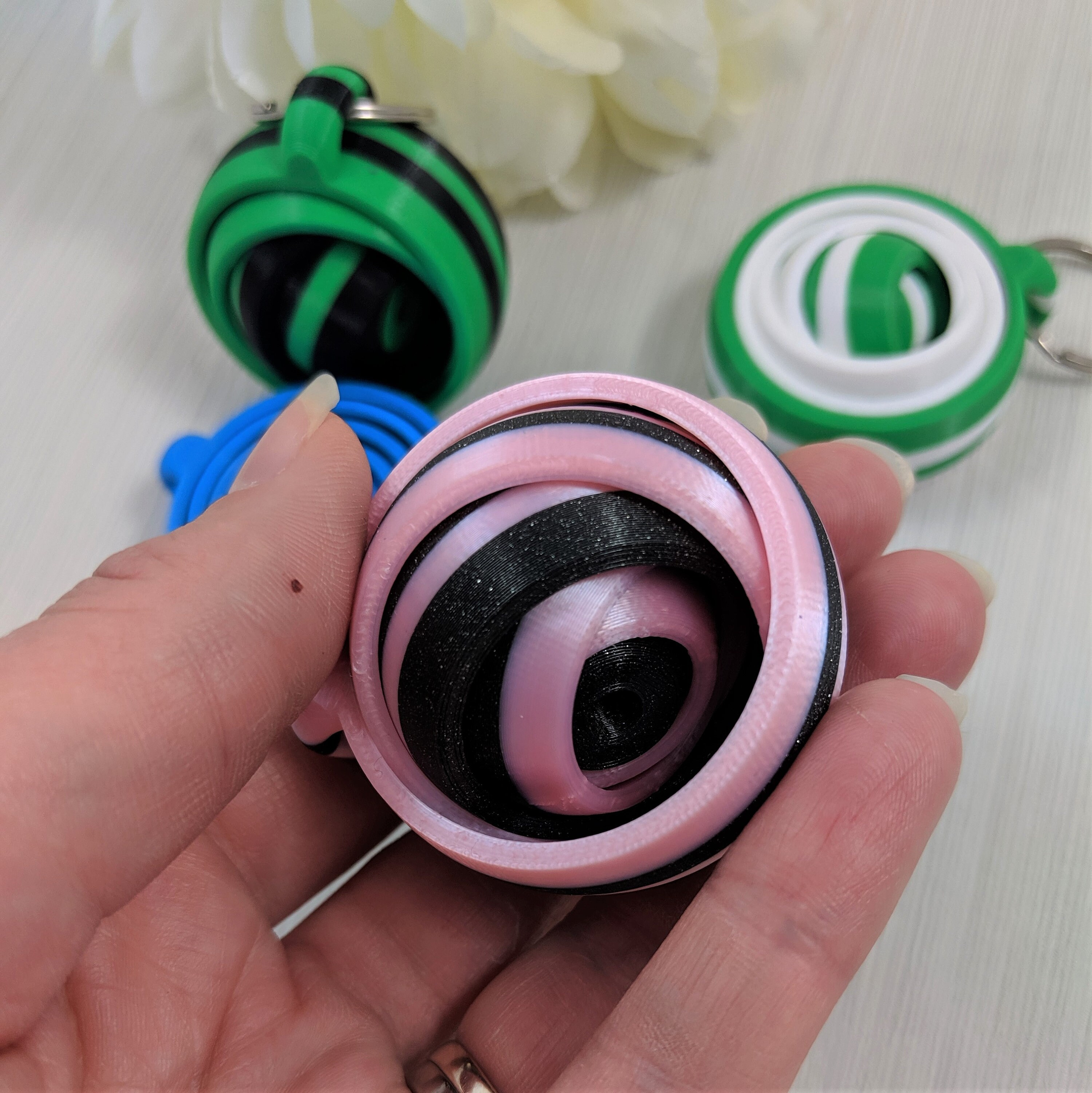 Fidget Keyring Fidget Keychain 3D printed Birthday gift | Etsy