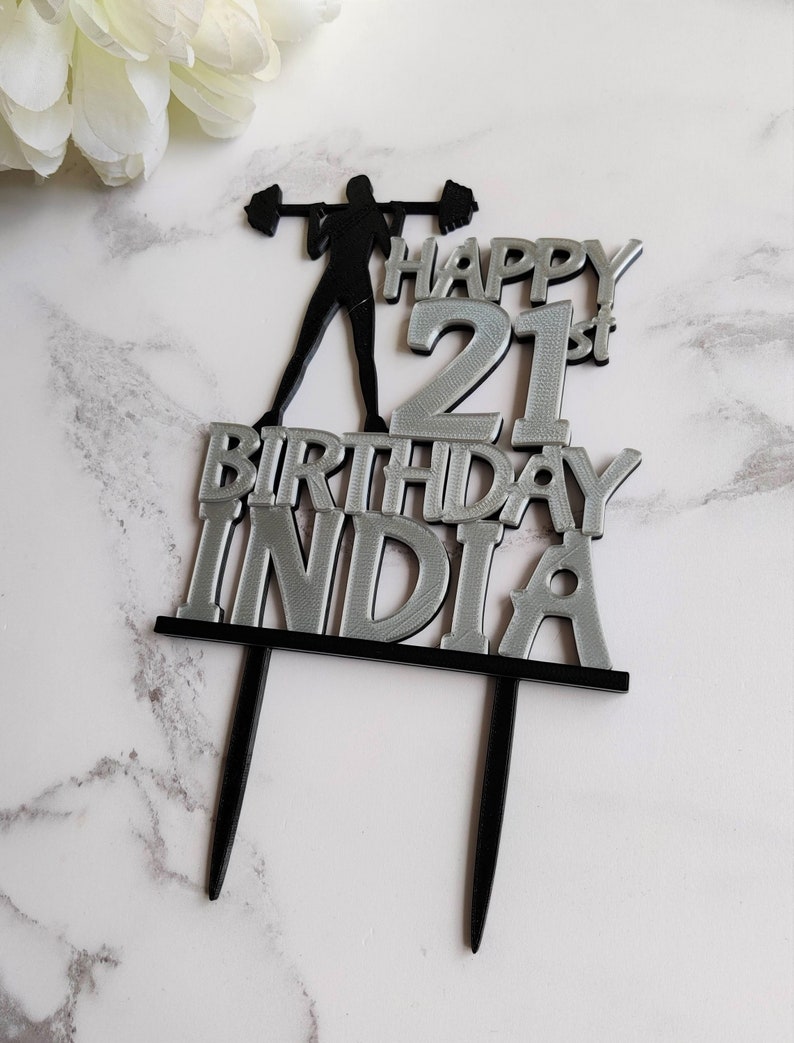 Gym Cake Topper Female Fitness Girl Cake Topper - Etsy UK