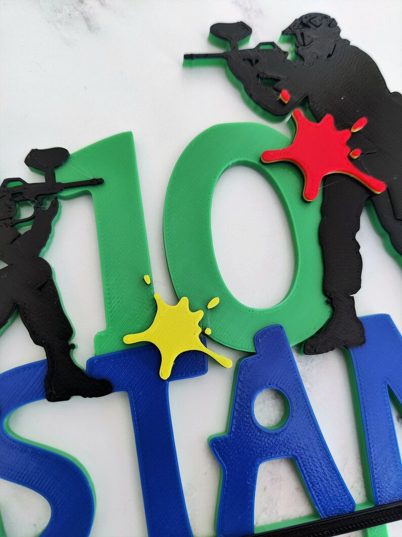 Paintballing Cake Topper Paintball Cake Topper Fighting | Etsy