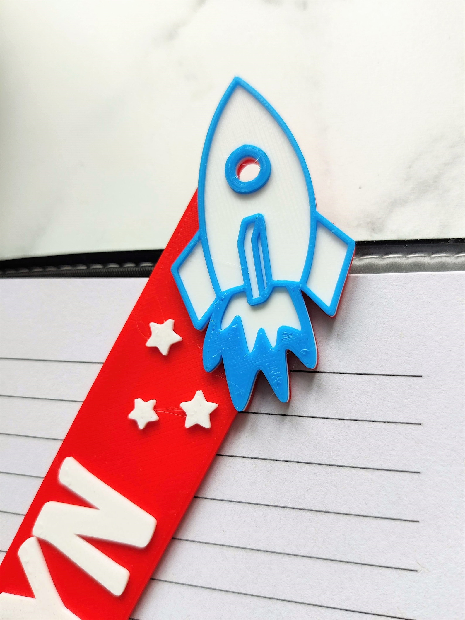 Personalised Rocket Bookmark Birthday Gift Stocking Filler - Etsy UK