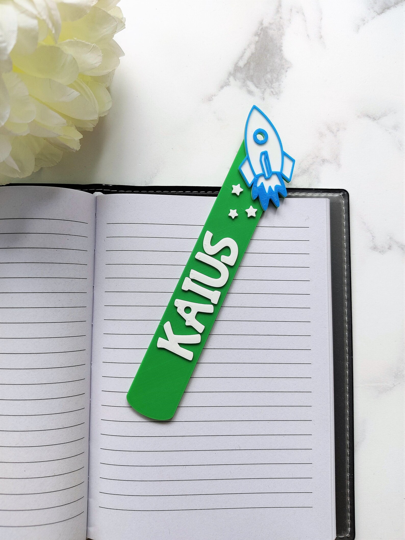 Personalised Rocket Bookmark, Birthday Gift, Stocking Filler, Kids Gift ...