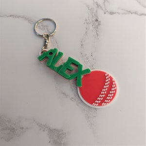 Personalised Cricket Keyring, Kids Keyring, Personalized Keychain ...