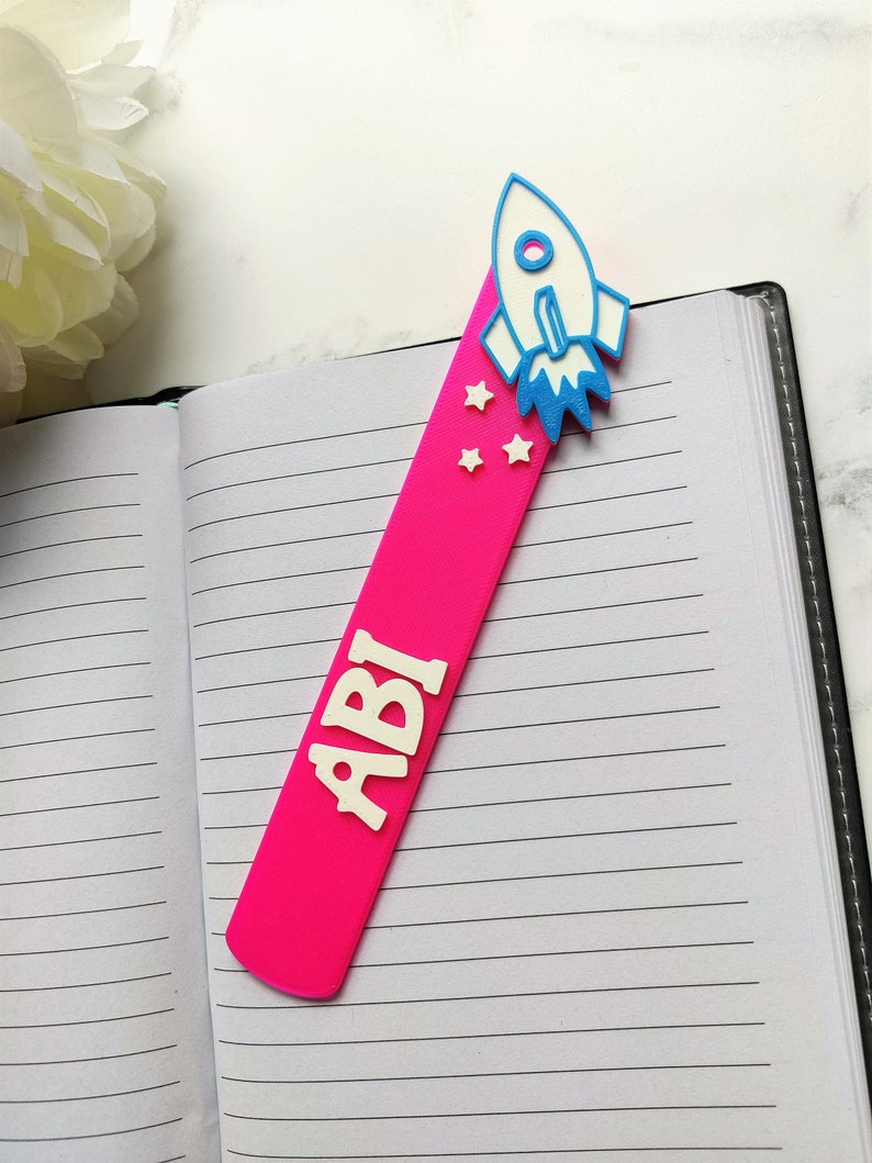 Personalised Rocket Bookmark Birthday Gift Stocking Filler - Etsy UK