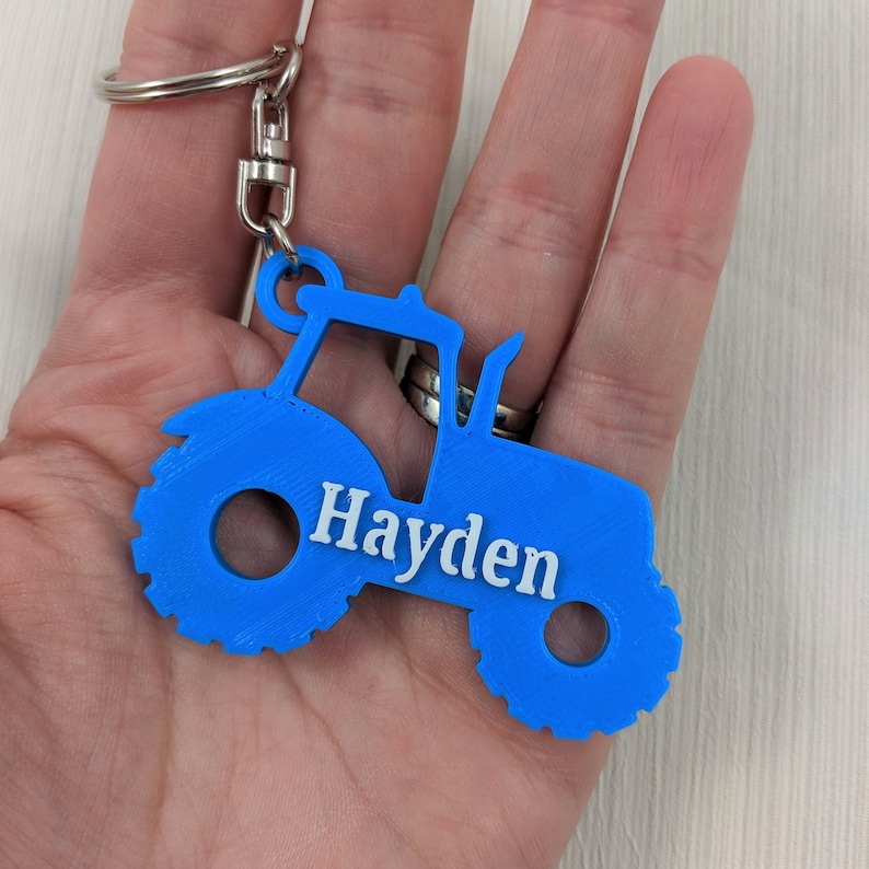 Personalised Tractor Keyring Personalized Tractor Keychain - Etsy