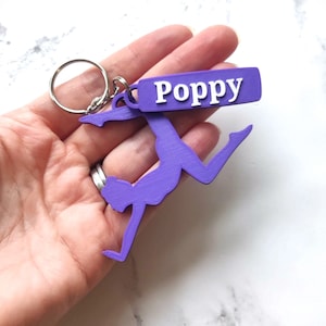 Personalised Gymnast Keyring, Personalized Gymnast Keychain, Small ...