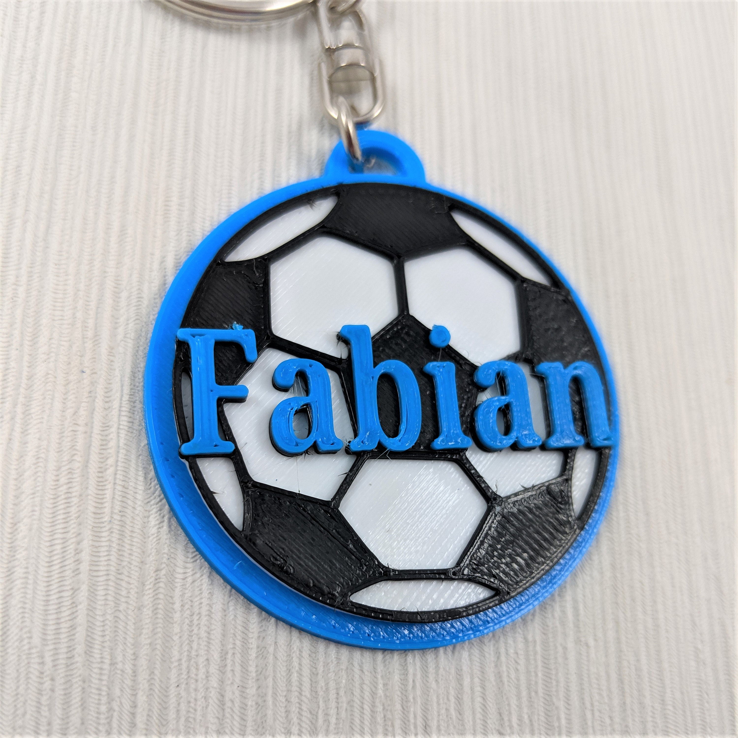 Personalised Football Keyring, Personalized Football Keychain, Small ...