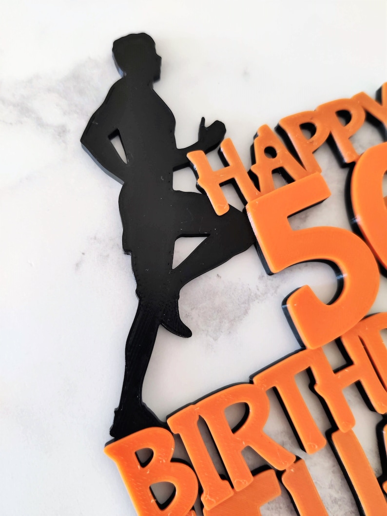 Runner Cake Topper Jogging Cake Topper Running Personalised - Etsy UK