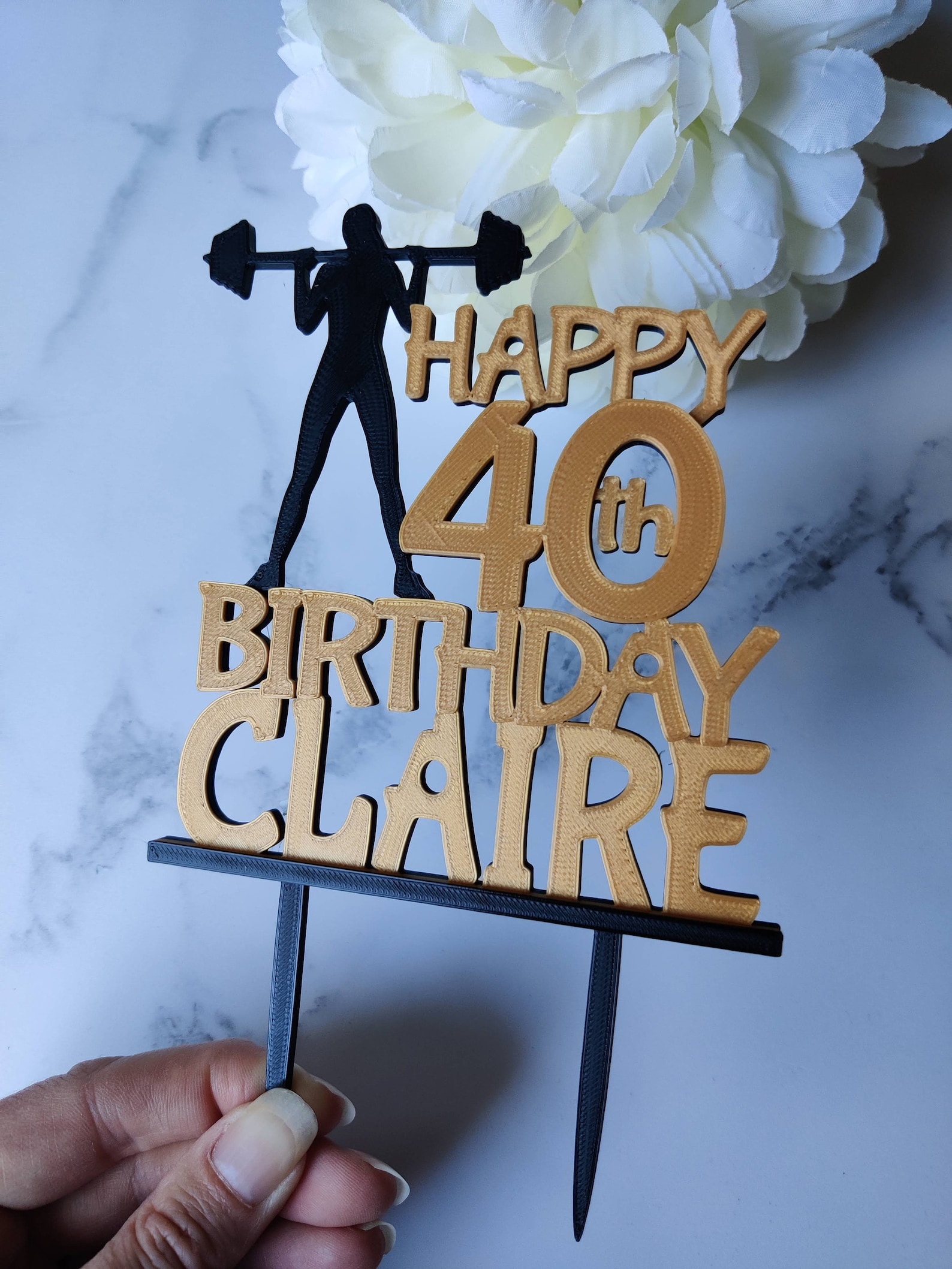 Gym Cake Topper Female Fitness Girl Cake Topper - Etsy