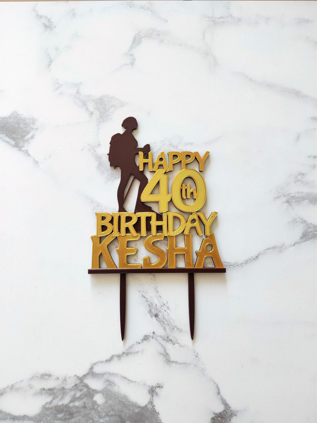 Hiker Female Cake Topper, Walking Cake Topper, Walking Female ...