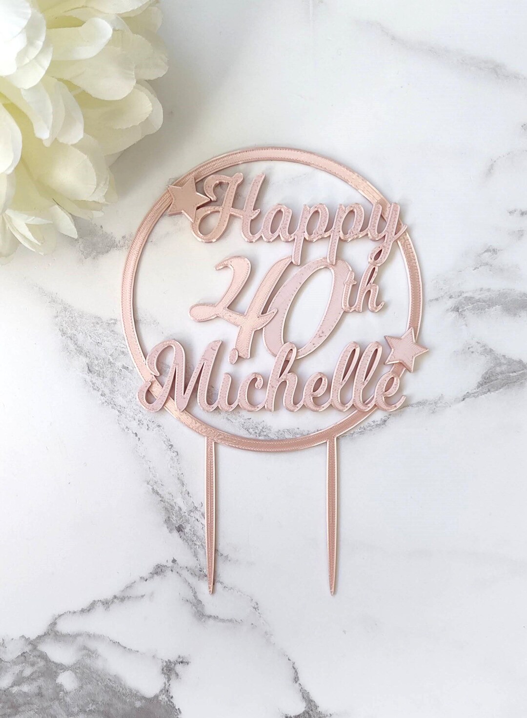 Personalised Cake Topper, Bespoke Cake Topper, Simple Personalised Cake ...