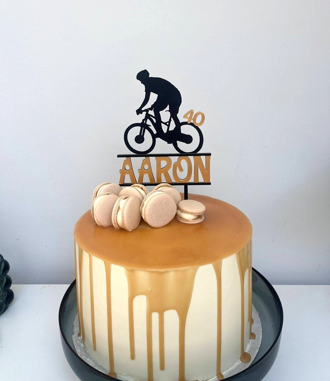 Cycling Cake Topper, Bike Cake Topper, Personalised Cycle Cake Topper ...