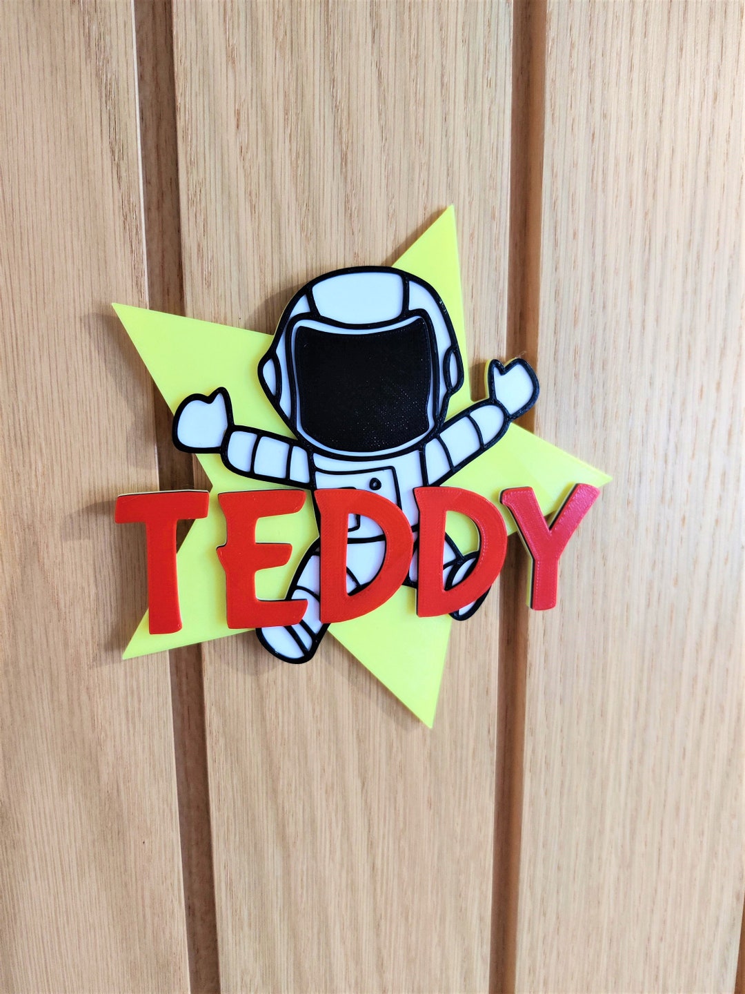 Astronaut Door Sign, Space Door Sign, Kids Space Bedroom, Personalised ...