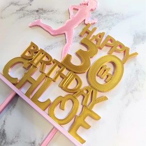 Runner Female Cake Topper, Jogging Girl Cake Topper, Running Female ...
