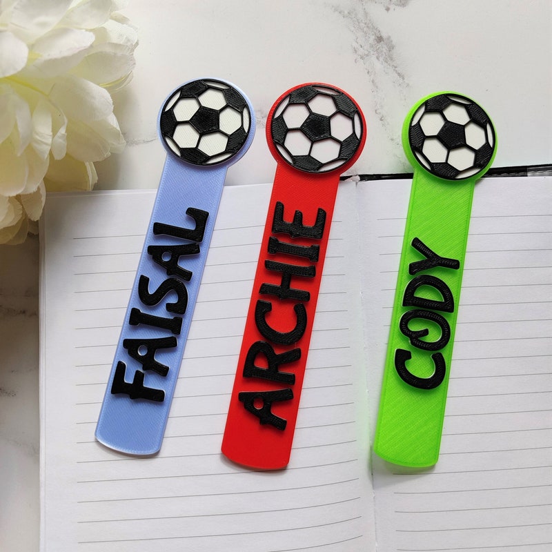 Soccer Bookmark - Etsy
