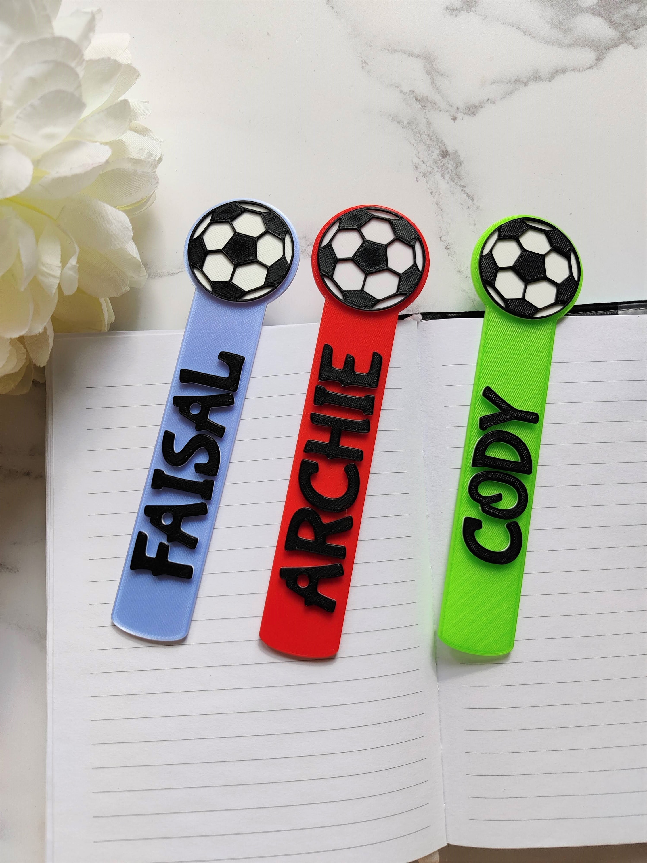 Personalised Football Bookmark Stocking Filler Stocking - Etsy UK