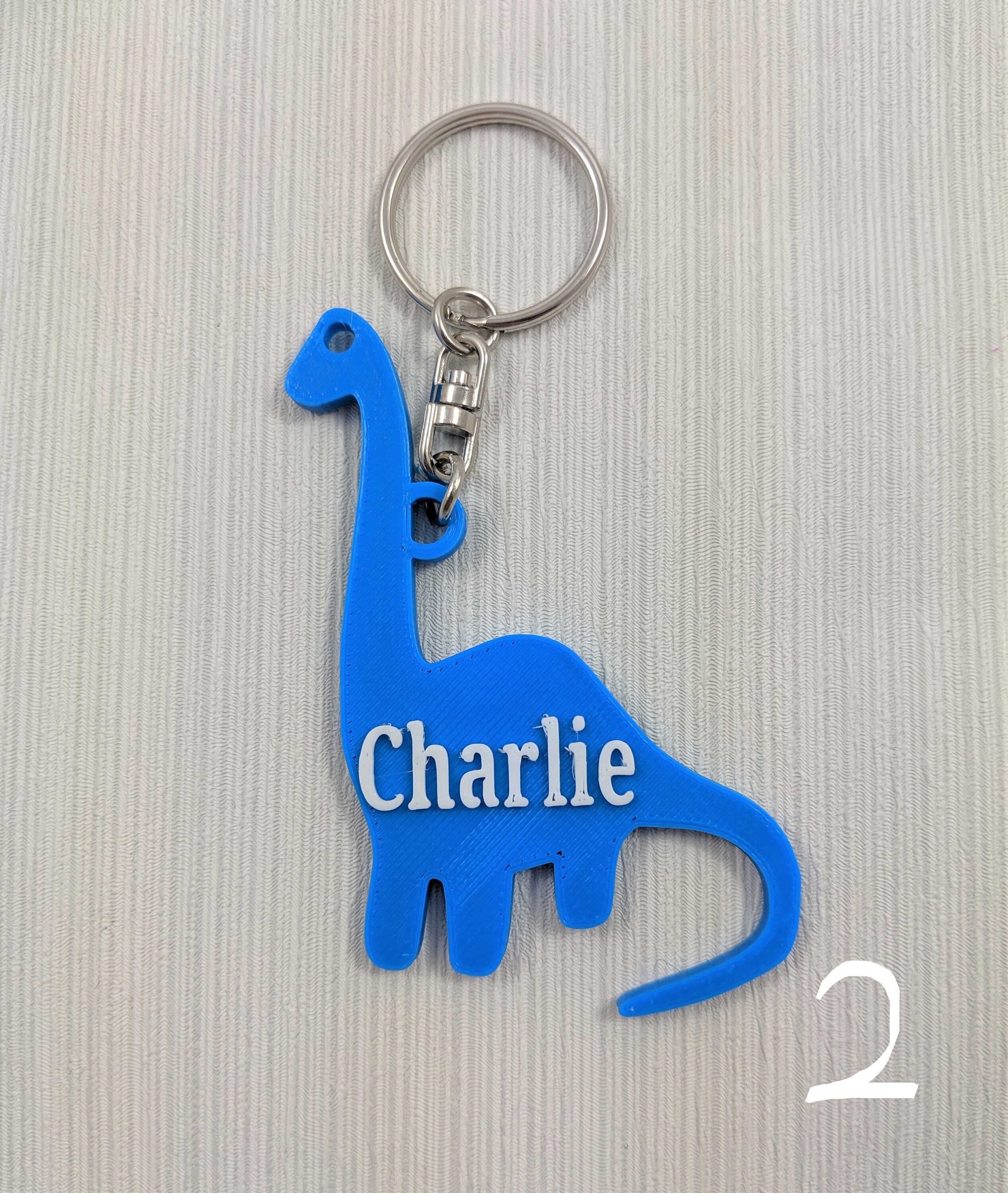 Personalised Dinosaur Keyring Personalized Keychain Under 5 | Etsy
