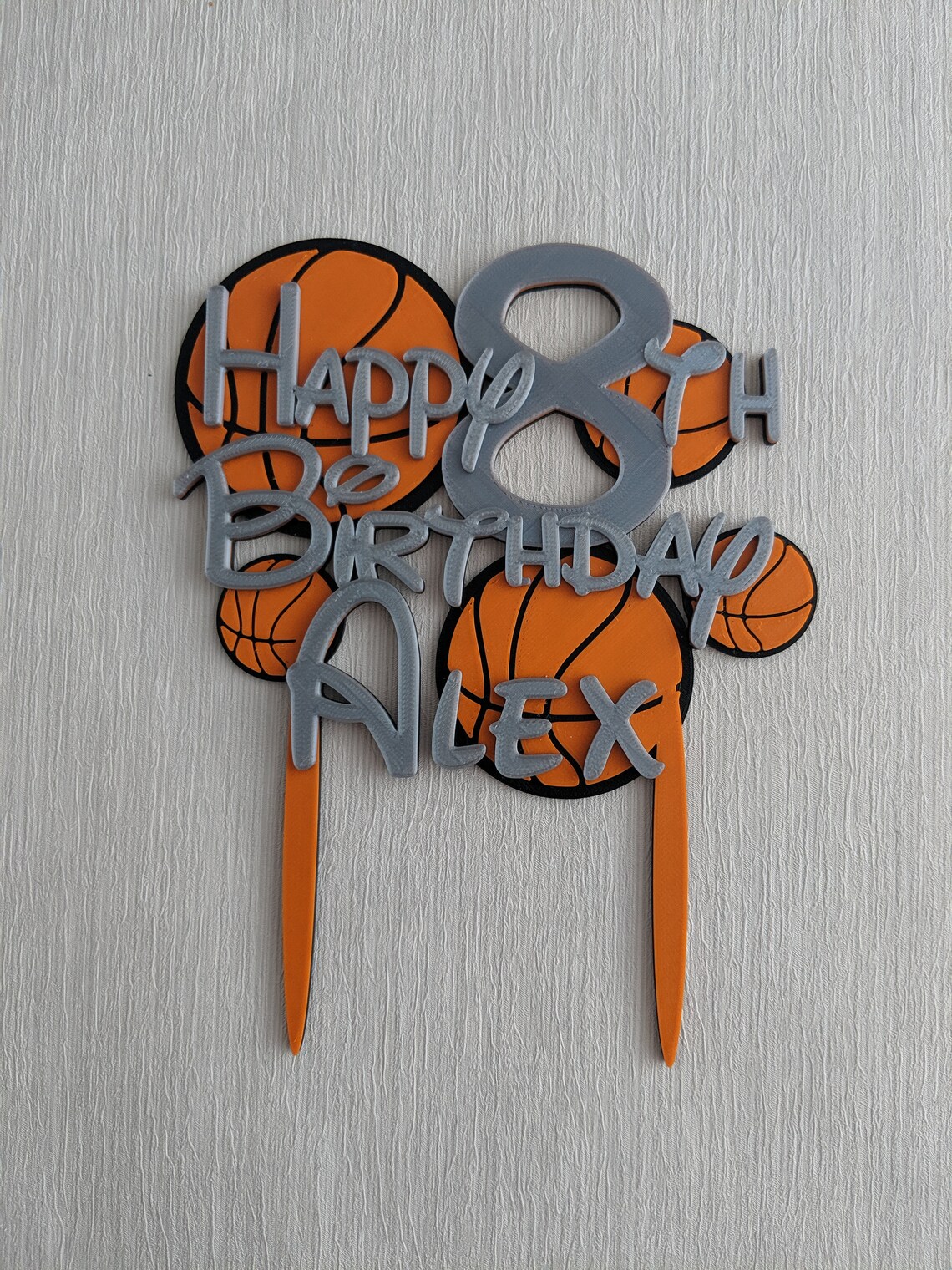 Personalised Basketball Cake Topper Reuseable Plastic - Etsy