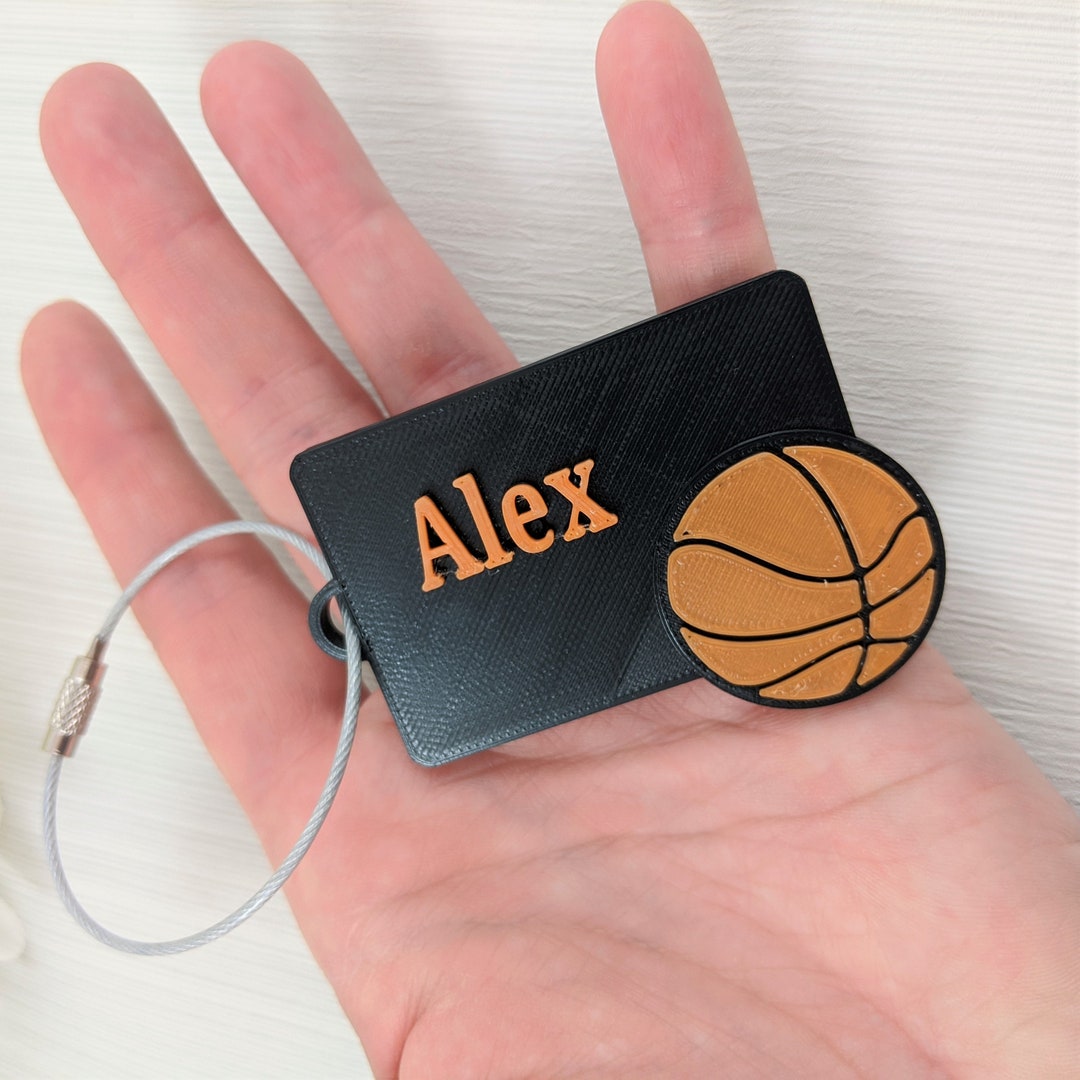 Personalised Basketball Luggage Tag, Personalized Luggage Label, Bag ...