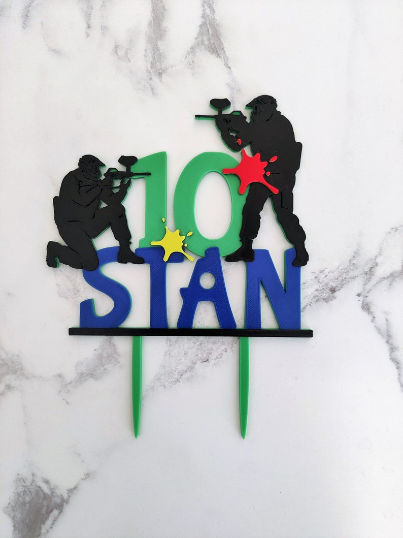 Paintballing Cake Topper Paintball Cake Topper Fighting | Etsy