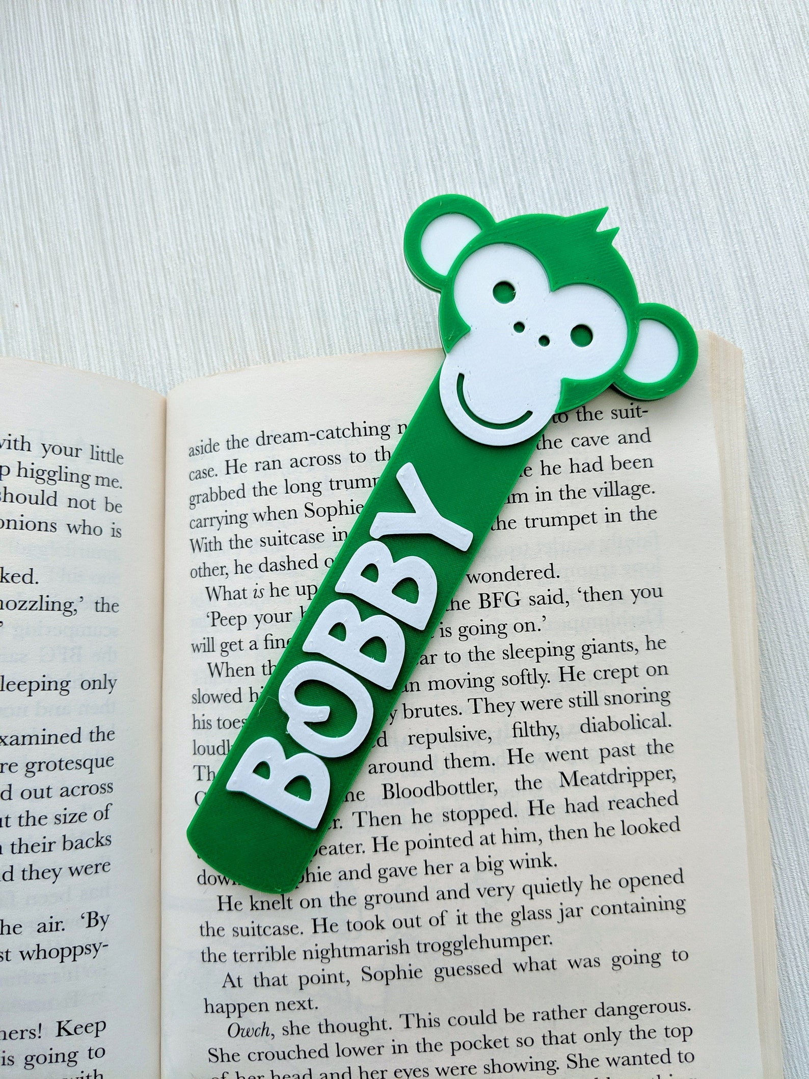 Personalised Monkey bookmark Stocking filler stocking | Etsy