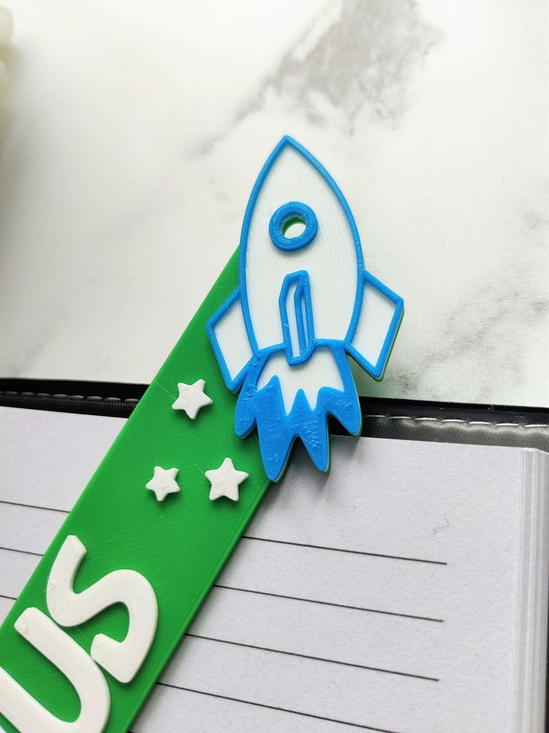 Personalised Rocket Bookmark Birthday Gift Stocking Filler - Etsy UK