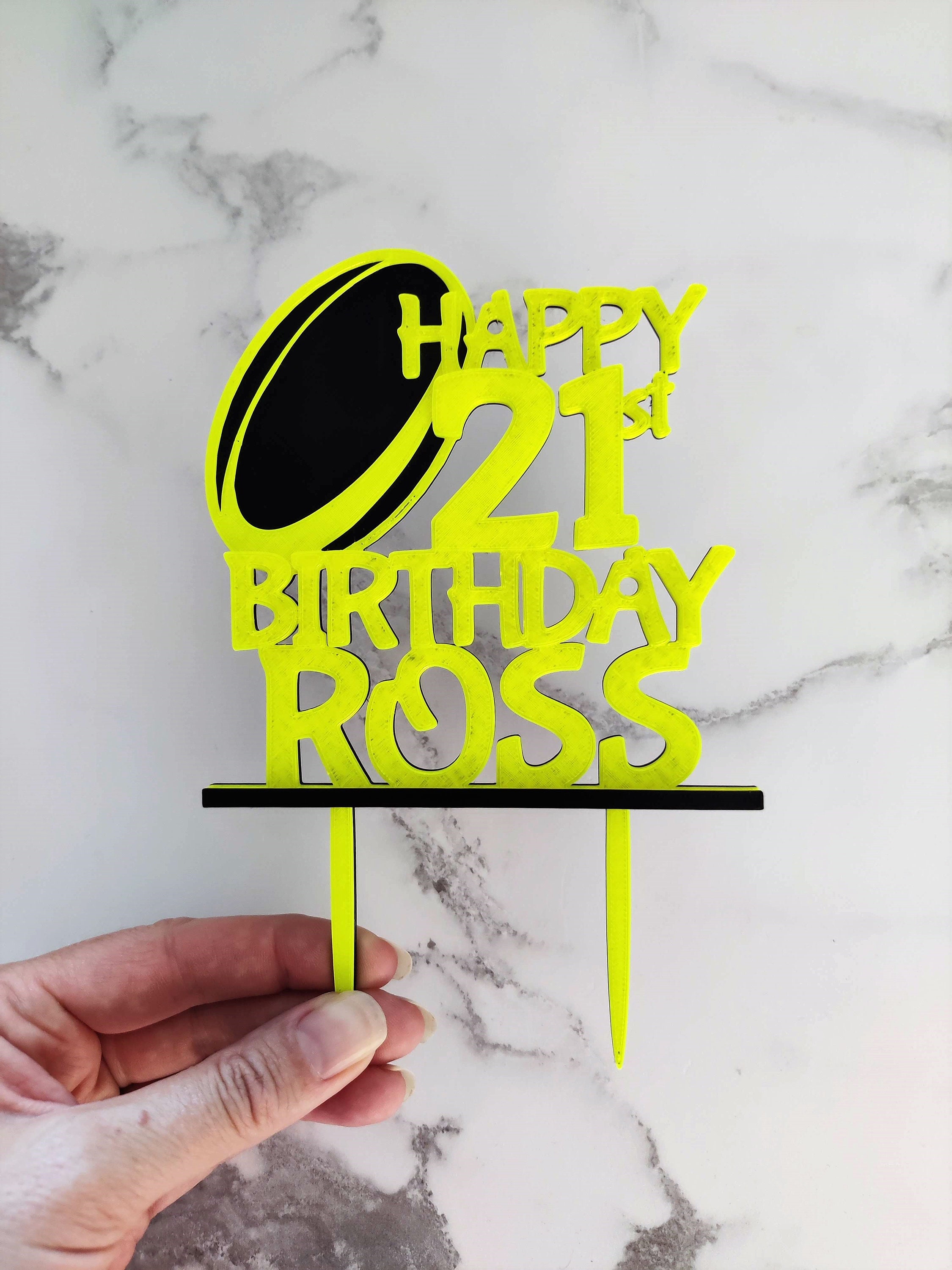 Rugby Cake Topper Sports Cake Topper Rugby Personalised Cake - Etsy UK