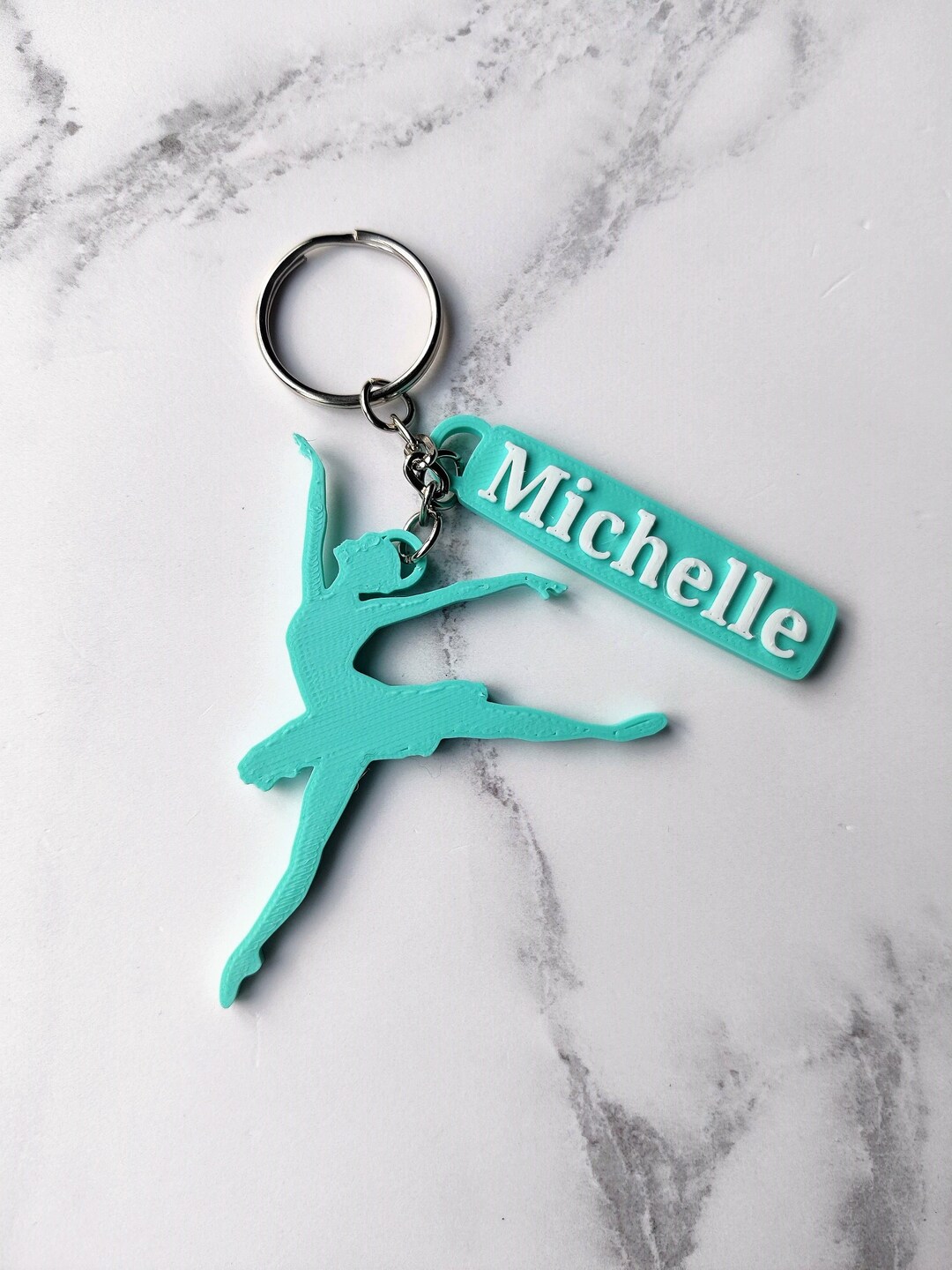 Personalised Ballerina Keyring, Personalized Ballet Keychain, Small ...