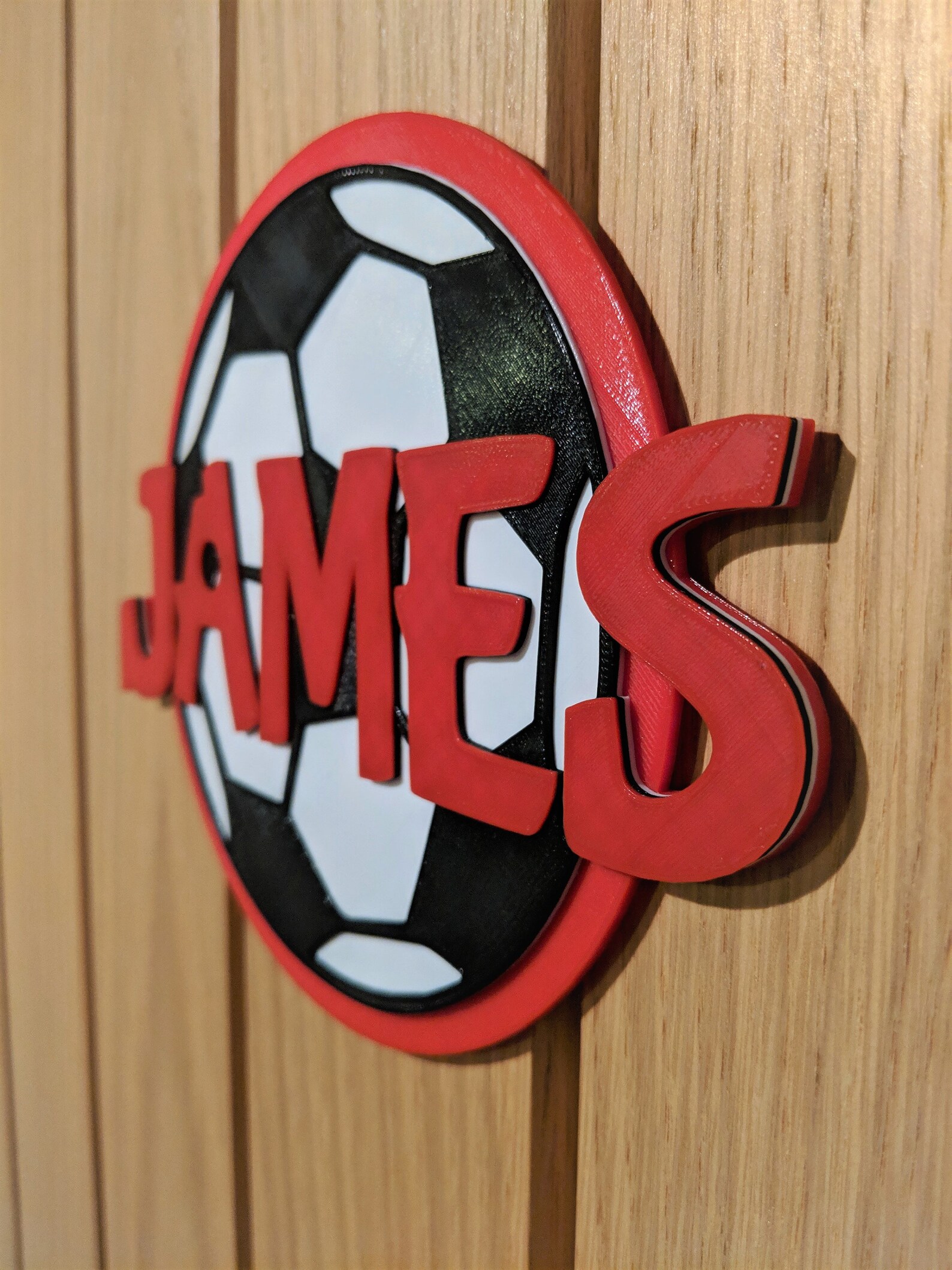 Personalised Football Door Sign, Personalized Door Plaque, Soccer Name ...
