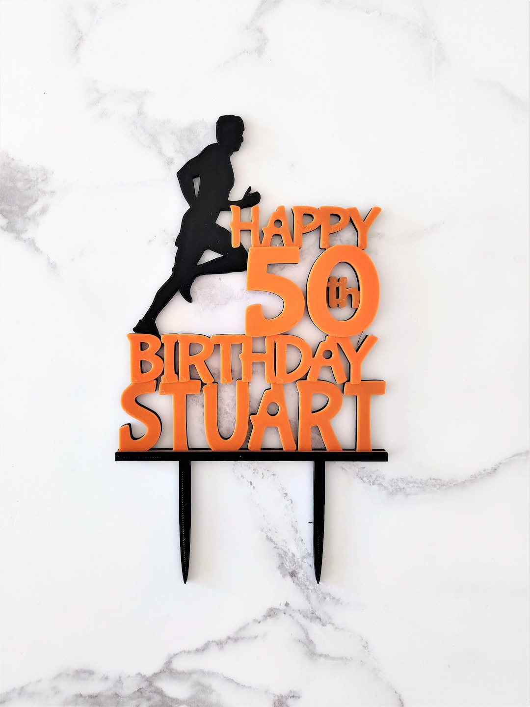 Runner Cake Topper, Jogging Cake Topper, Running Personalised Cake ...