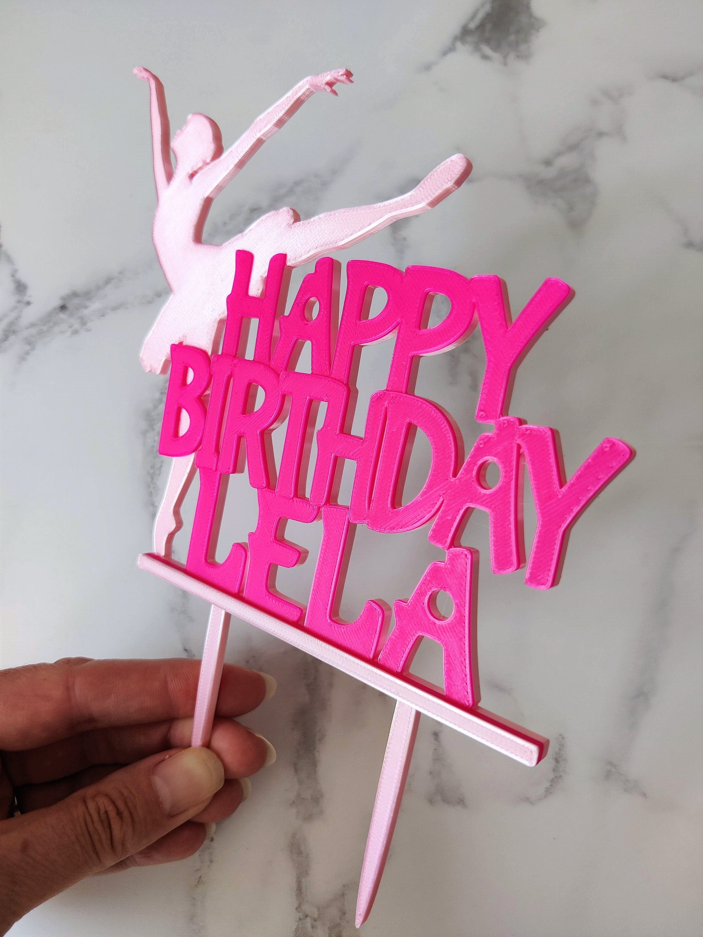 Ballerina Cake Topper, Dancing Cake Topper, Ballet Personalised Cake ...