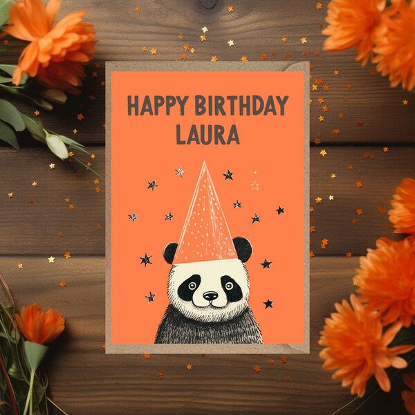 Panda Birthday Card - Etsy