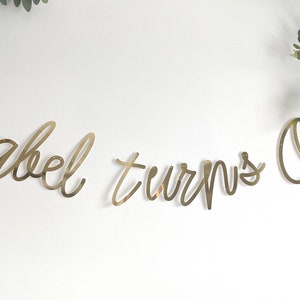 1st Birthday Banner, PERSONALISED Turns One Banner - Etsy