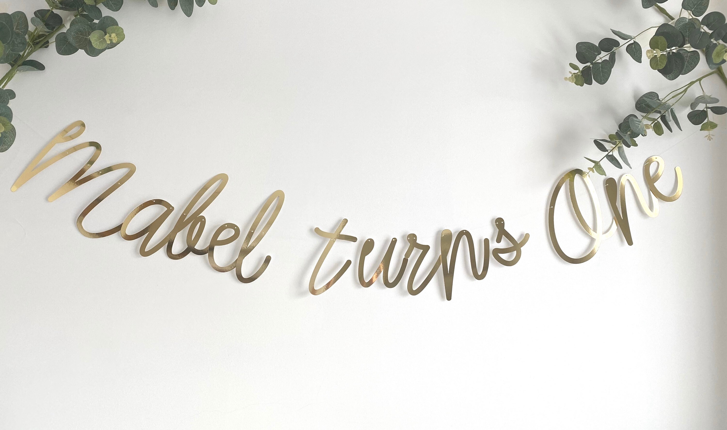 1st Birthday Banner PERSONALISED turns one banner | Etsy