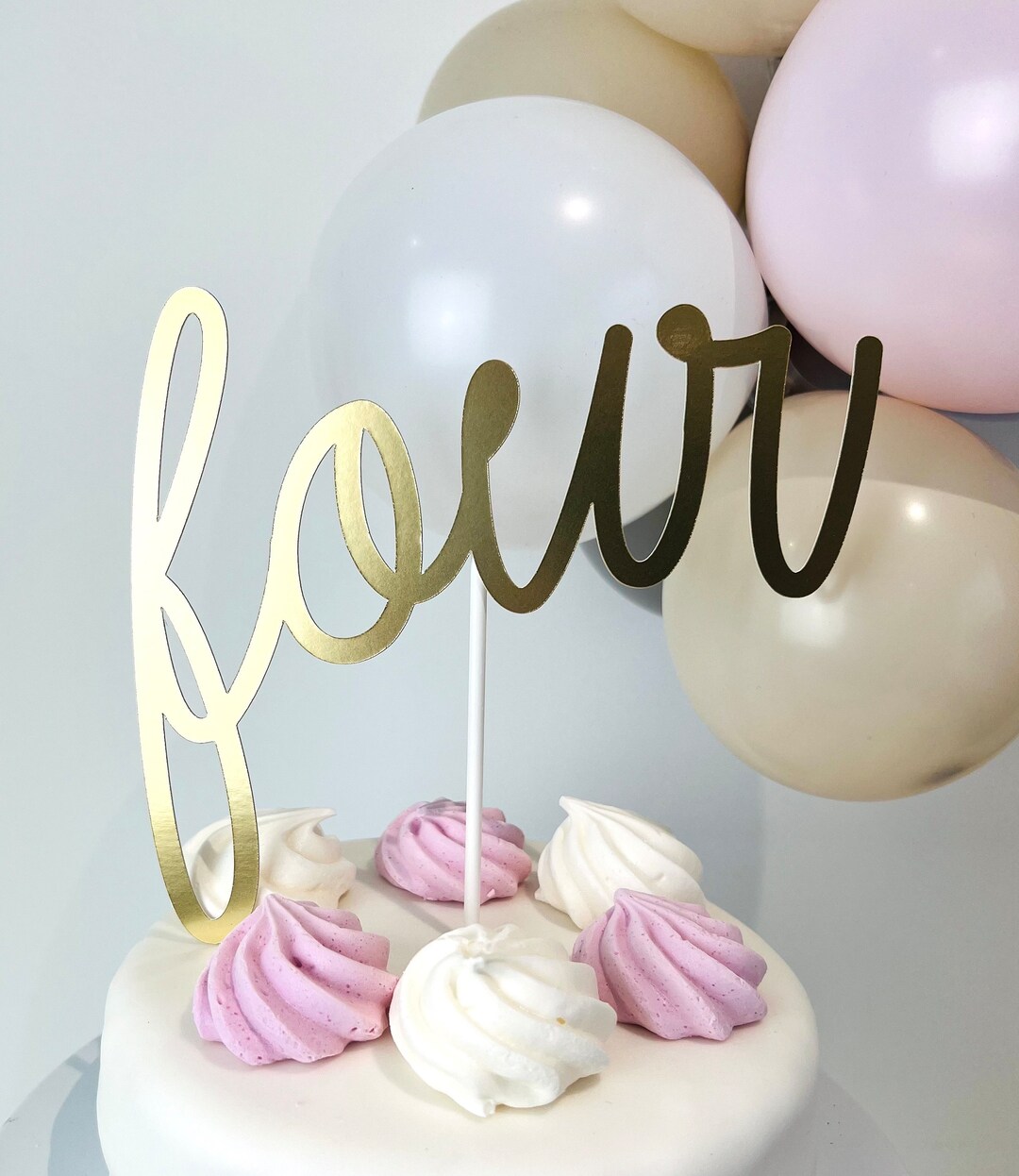 Four Cake Topper, 4th Birthday Cake Topper - Etsy