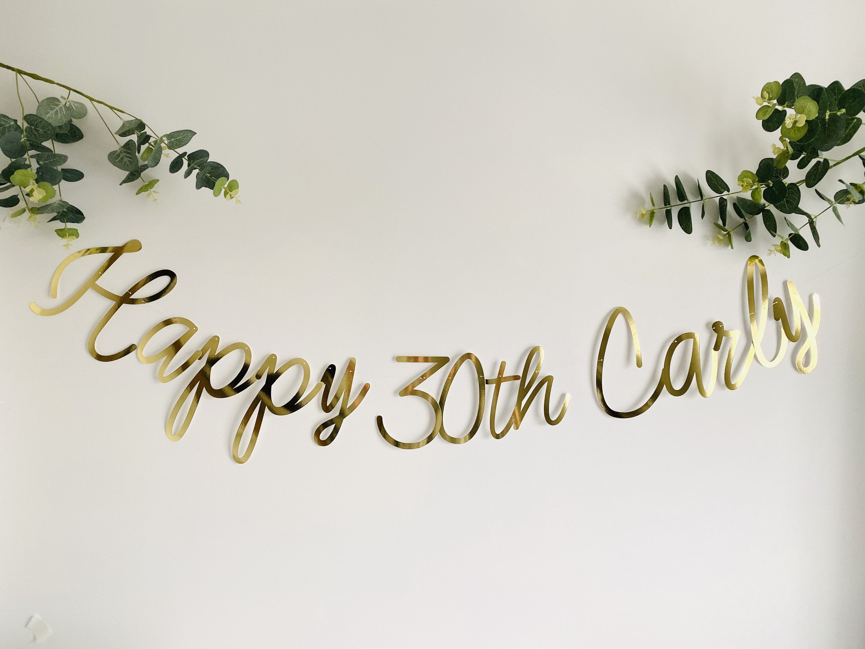 Personalised 30th Birthday gold banner gold 30th birthday | Etsy
