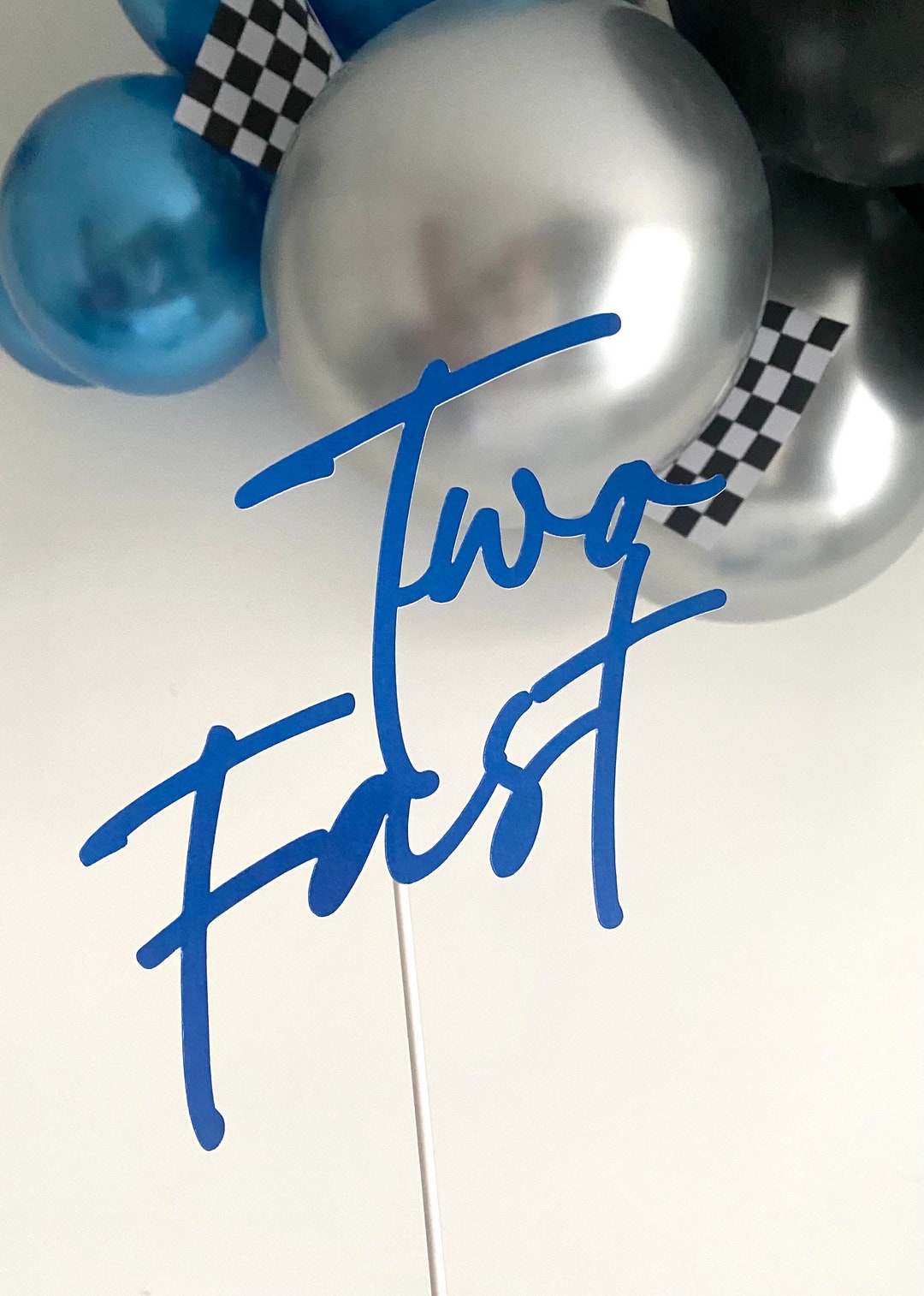 Two Fast Cake Topper, 2nd Birthday Cake Topper, Available in 24 Colours ...