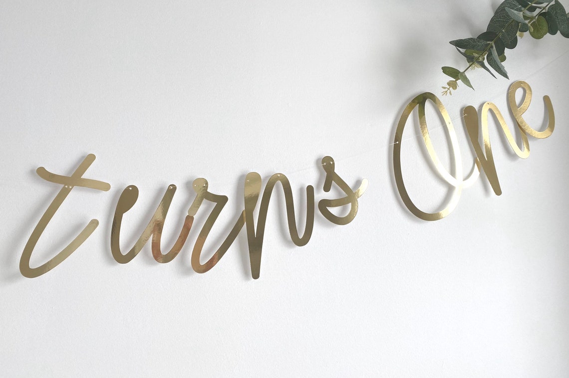 1st Birthday Banner PERSONALISED turns one banner | Etsy