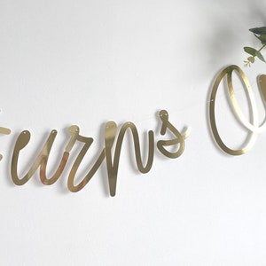 1st Birthday Banner, PERSONALISED Turns One Banner - Etsy