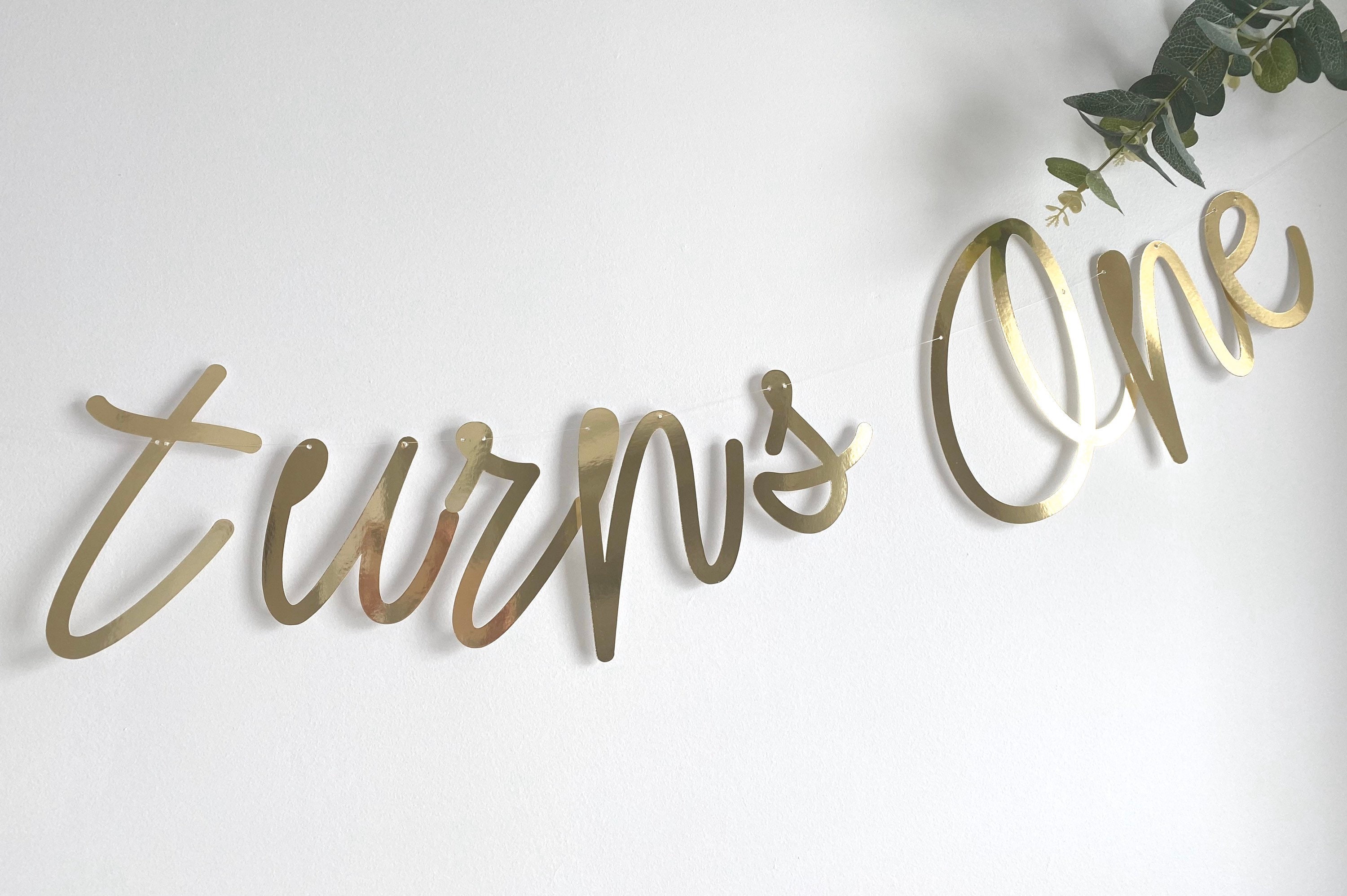 1st Birthday Banner PERSONALISED turns one banner | Etsy