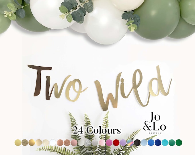 Two Wild, 2nd Birthday Banner, Second Birthday Bunting - Etsy