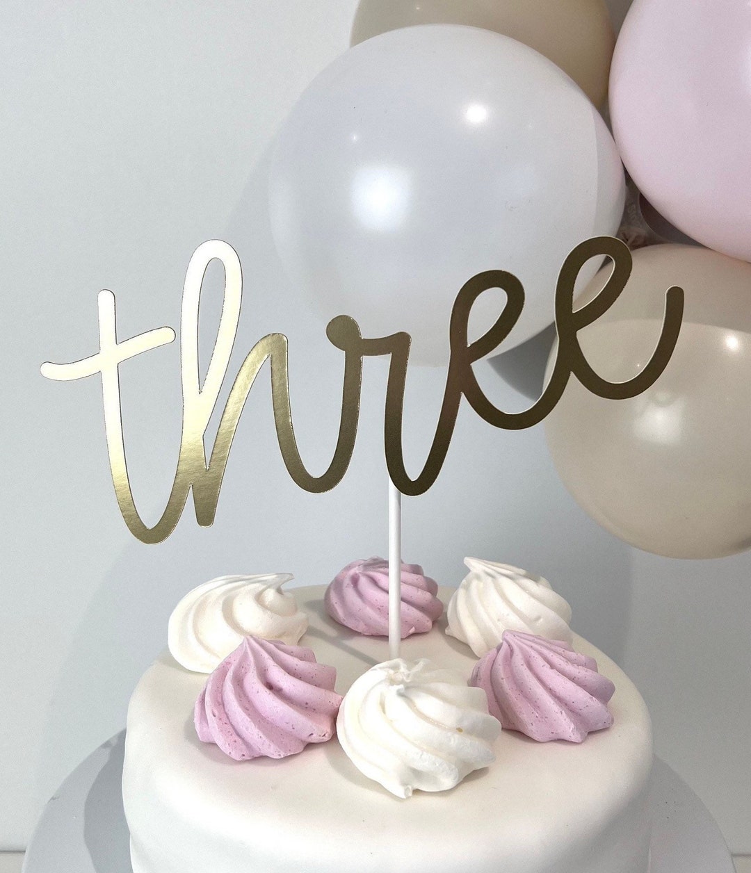 Three Cake Topper 3rd Birthday Cake Topper - Etsy