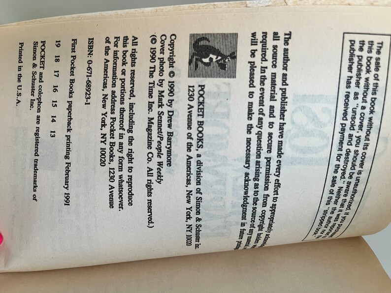 Drew Barrymore 1991 Little Girl Lost Softcover Book - Etsy