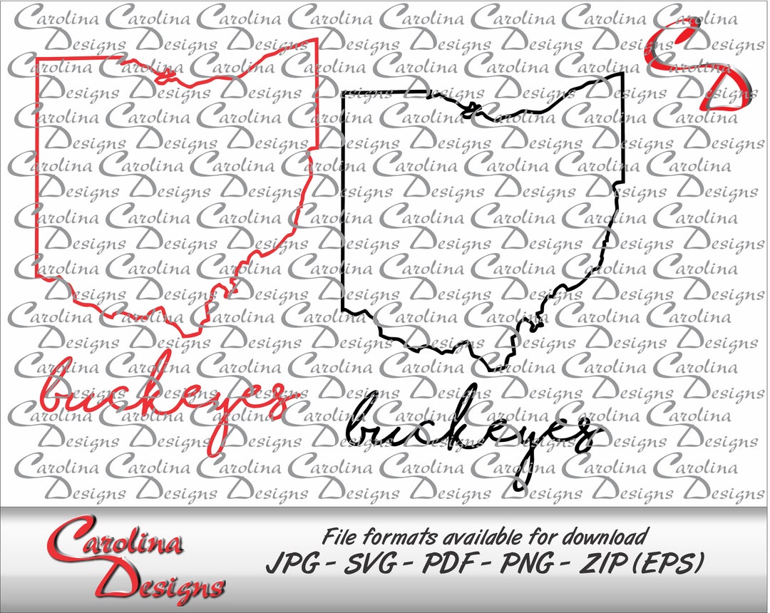 Cd1191-buckeyes and State Outline - Etsy