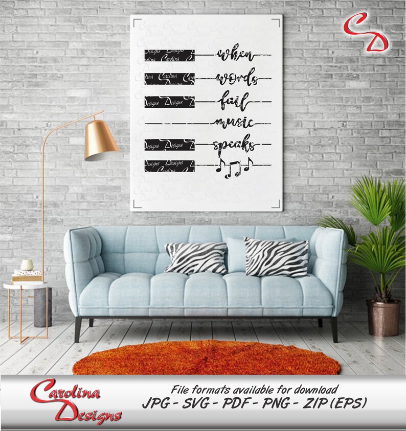 When Words Fail Music Speaks - Etsy