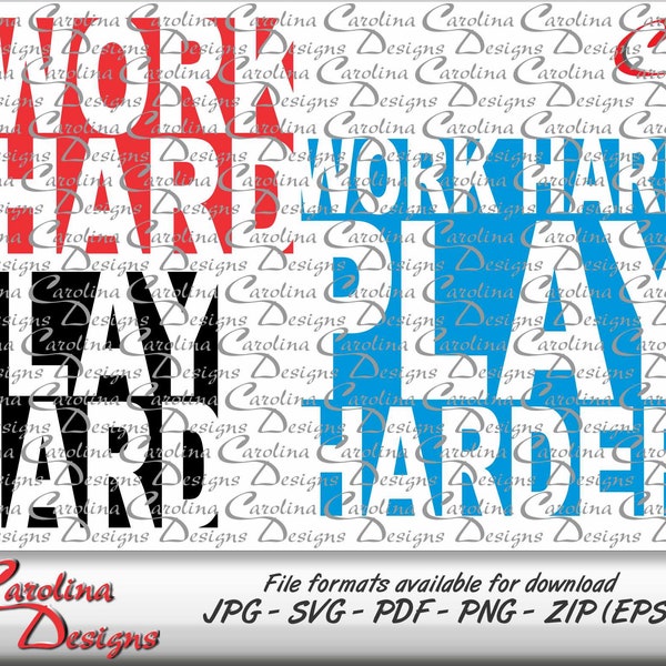 Work Hard Play Hard - Etsy