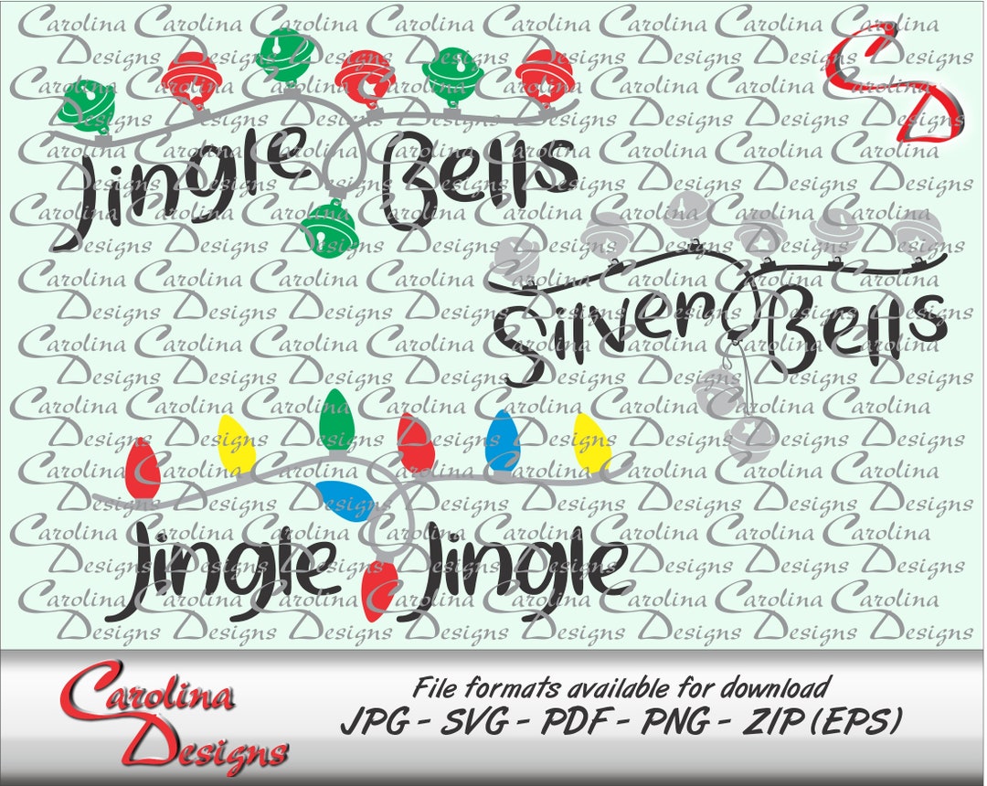 Silver Bells & Jingle Bells (svg, Png, Jpg, Pdf) (digital Download) - Etsy