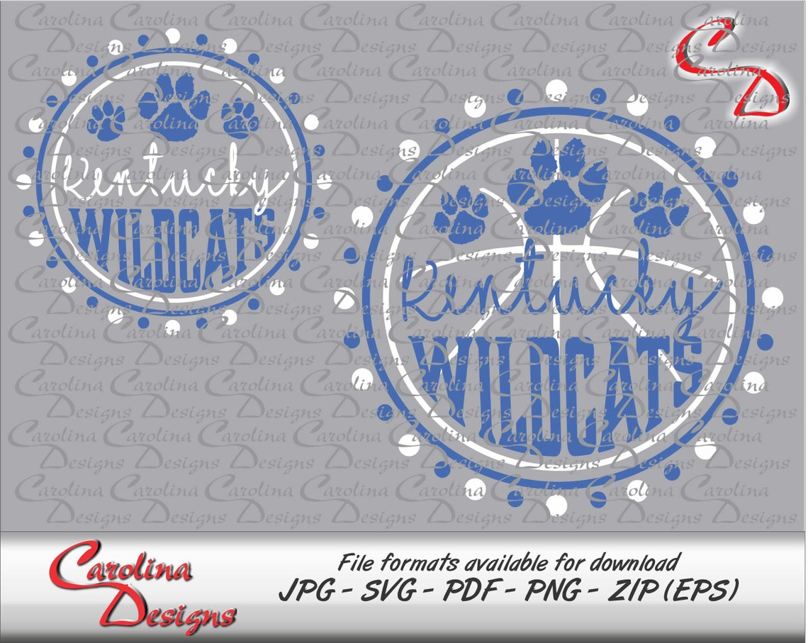 Kentucky Wildcats With Paws and Basketball - Etsy