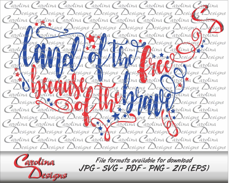Land of the Free Home of the Brave - Etsy