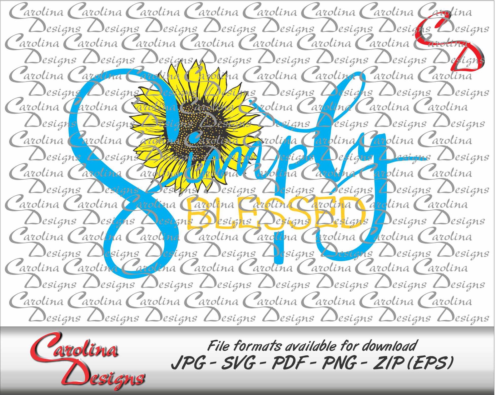 Simply BLESSED With Sunflower - Etsy